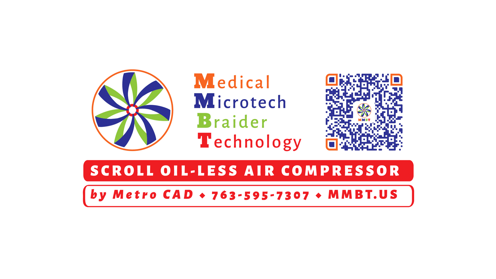 MMBT by Metro CAD's scroll oil-less compressors provide pure air