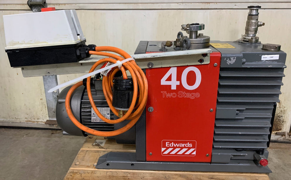 EDWARDS E2M40 40 2 STAGE HIGH VACUUM PUMP / LAFERT ST90SC4 230V MOTOR ...