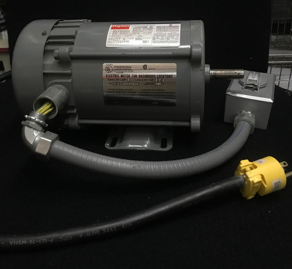DAYTON 6K039Q HAZARDOUS LOCATION MOTOR ITEM IS USED TESTED WORKS GOOD ...