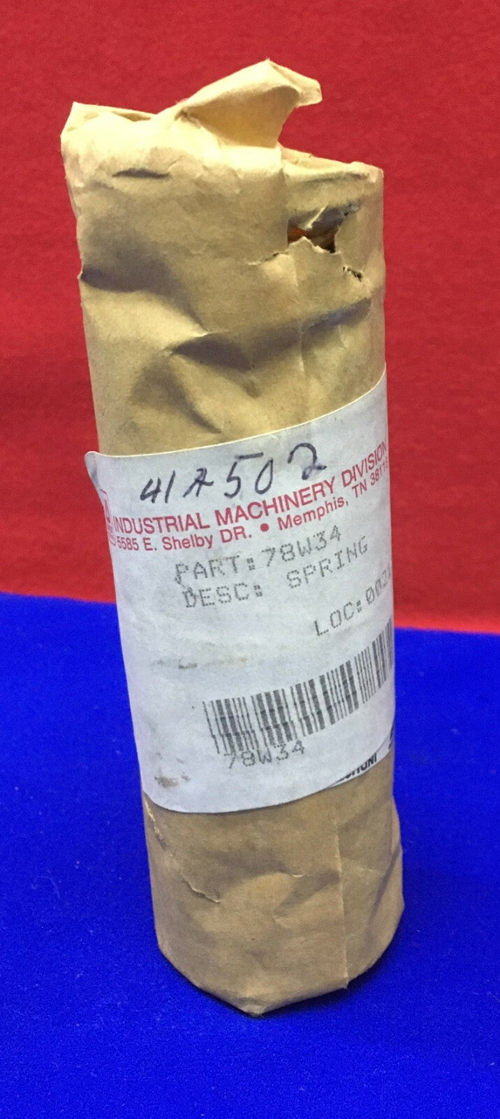 COOPER INDUSTRIES / INDUSTRIAL MACHINERY DIVISION 78W34 SPRING FOR COM ...