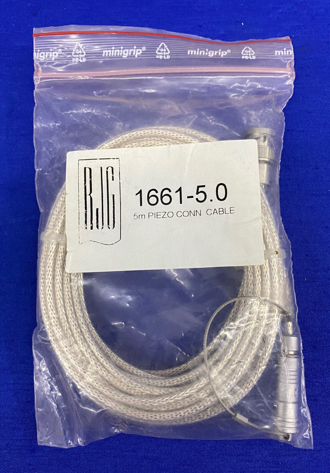 RJG 1661-5.0 5m PIEZO CONNECTING CABLE/PIEZOELECTRIC SENSOR CONNECTOR ...