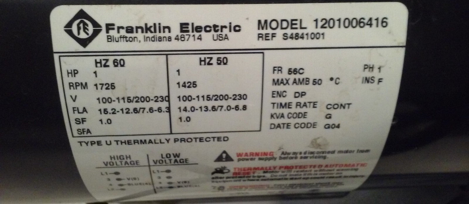 FRANKLIN ELECTRIC/VARIAN MD PTS06001UNIVUK DRY PUMP W/VACUUM PUMP - PA ...